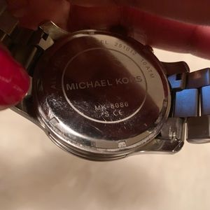 Michael Kors | Accessories | Michael Kors Silver Oversized Runway ...